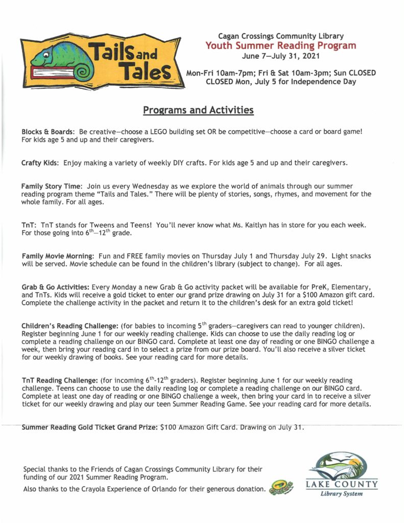 LIBRARY - Community, Convenience and Comfort. Welcome home to Cagan ...